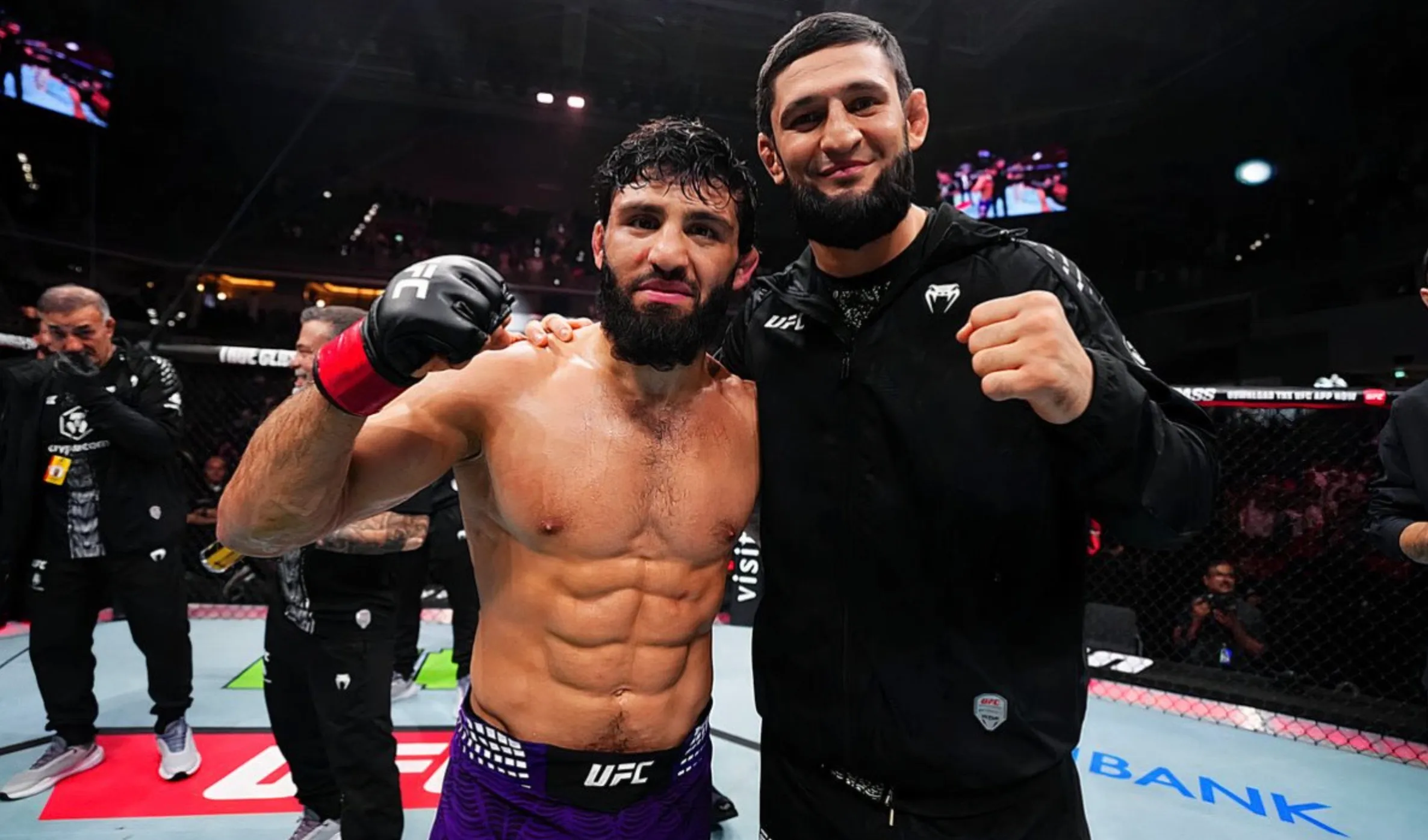 Tsarukyan won via choke over Hooker at the UFC tournament in Doha ...