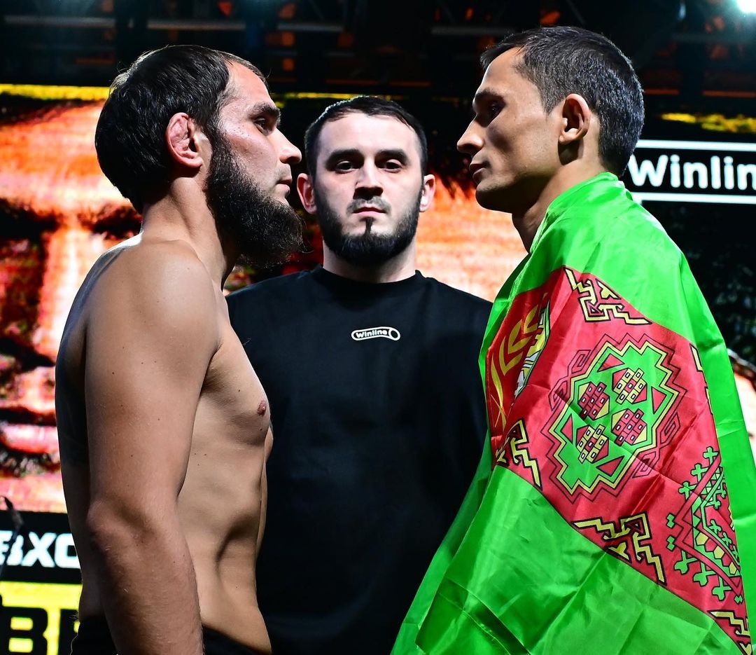 Turkmen fighter Eziz Penjiyev won his debut victory at Fight Nights 120 ...